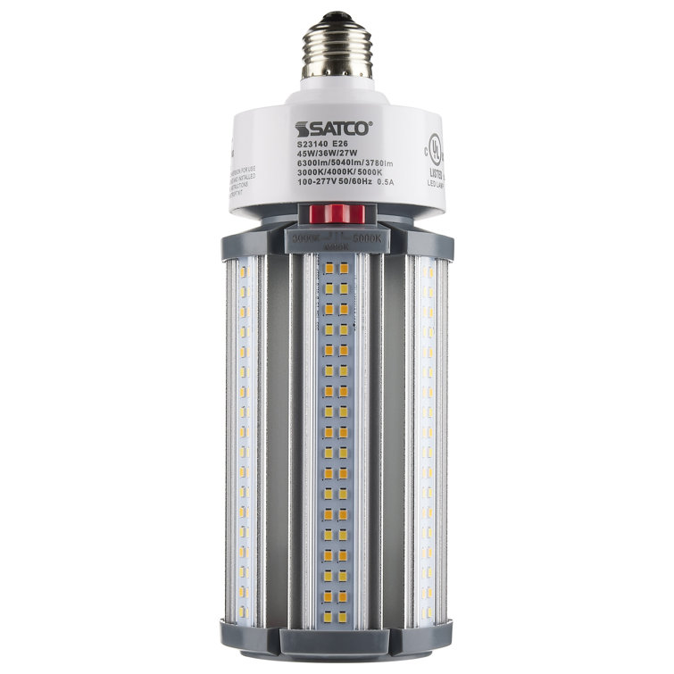 Satco Equivalent Corncob E26/Medium (Standard) Dimmable LED Bulb | Wayfair